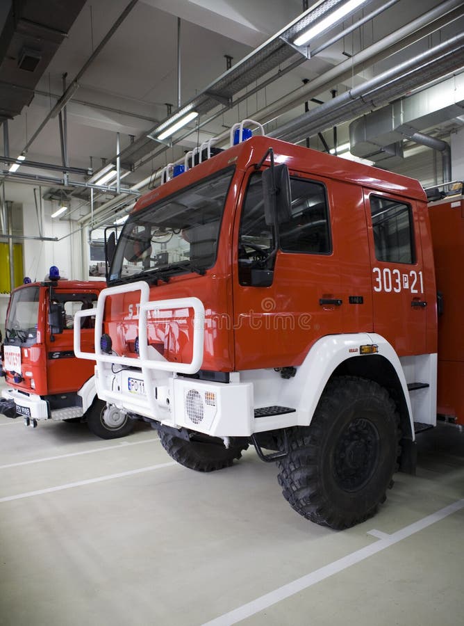 Modern fire station editorial stock image. Image of burn - 47166964