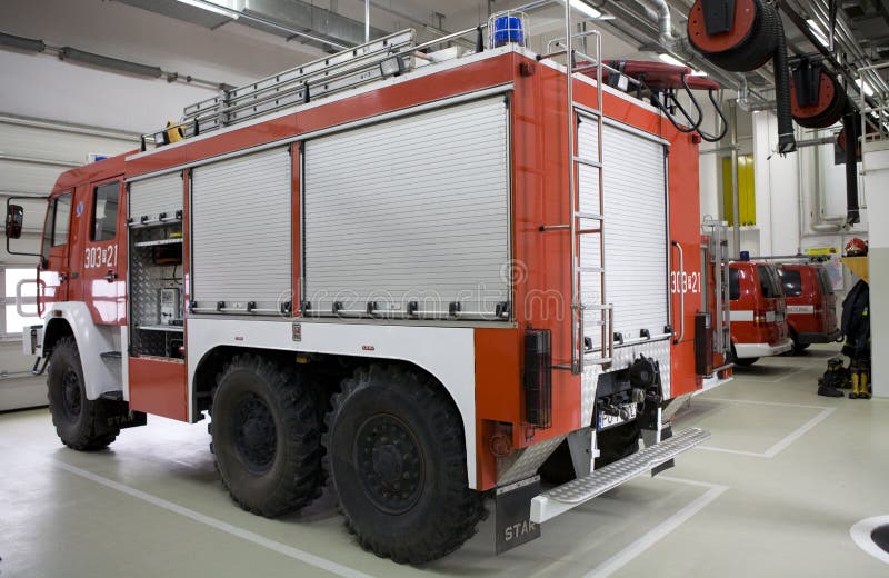 Modern fire engine editorial photography. Image of services - 23876687