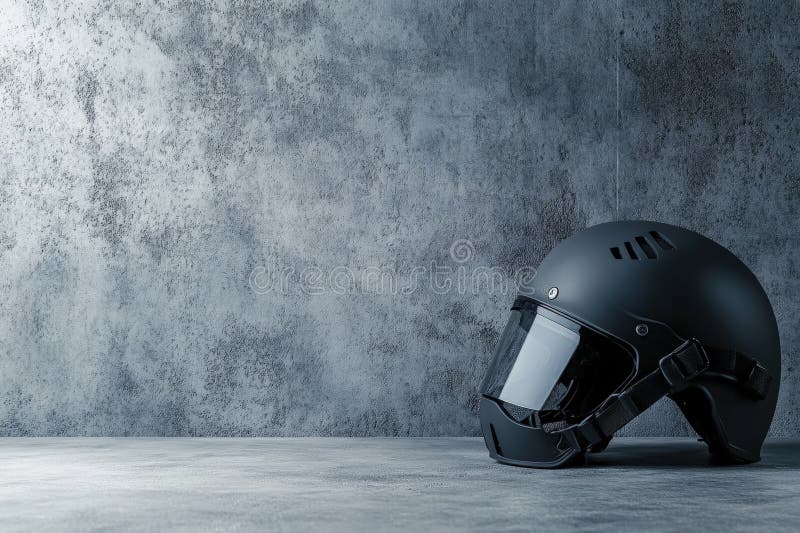 Modern Firefighter Helmet on Textured Surface for Safety and Protection ...