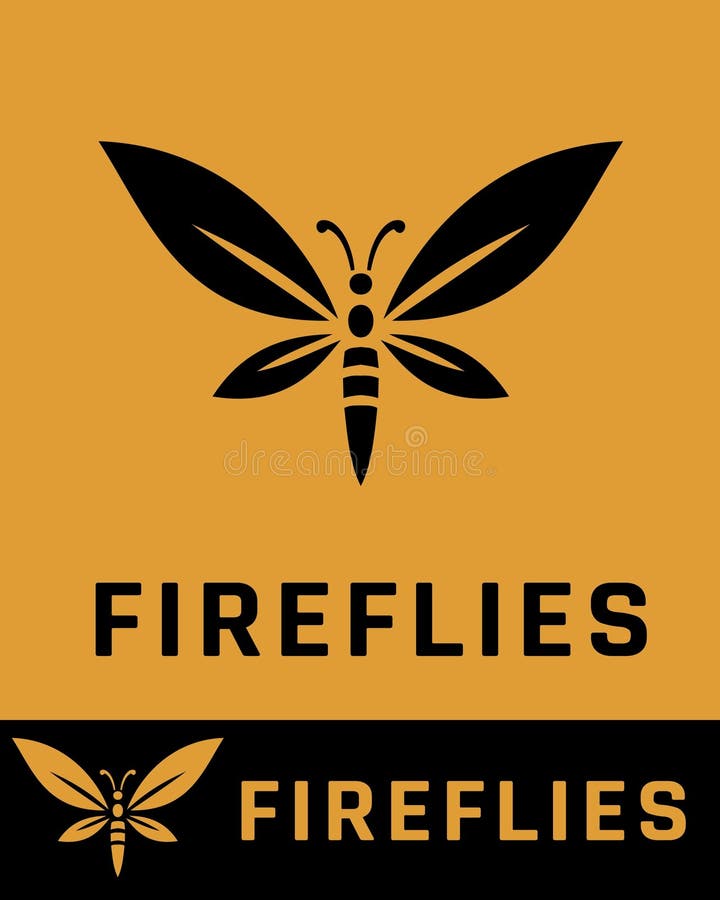 A Modern Firefly Logo with a Symmetrical Design, Featuring Elegant ...