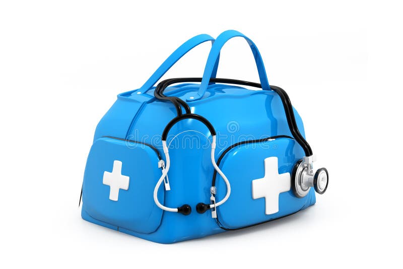 Modern First aid kit stock illustration. Illustration of render - 187370030