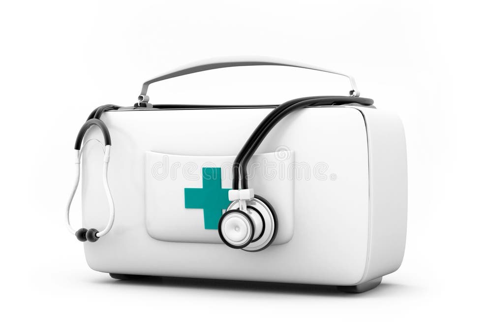 Modern First aid kit stock illustration. Illustration of isolated ...