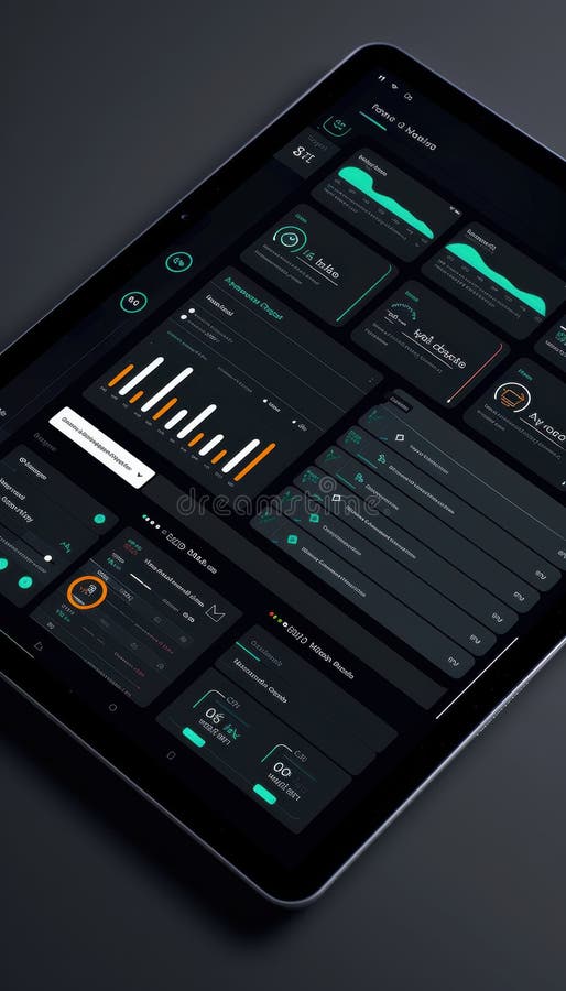 Modern Fitness App Interface Displayed on Tablet - Workout Progress and ...