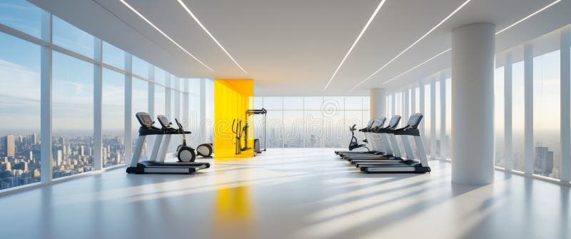 Modern Fitness Center Panoramic Views Stock Photos - Free & Royalty ...