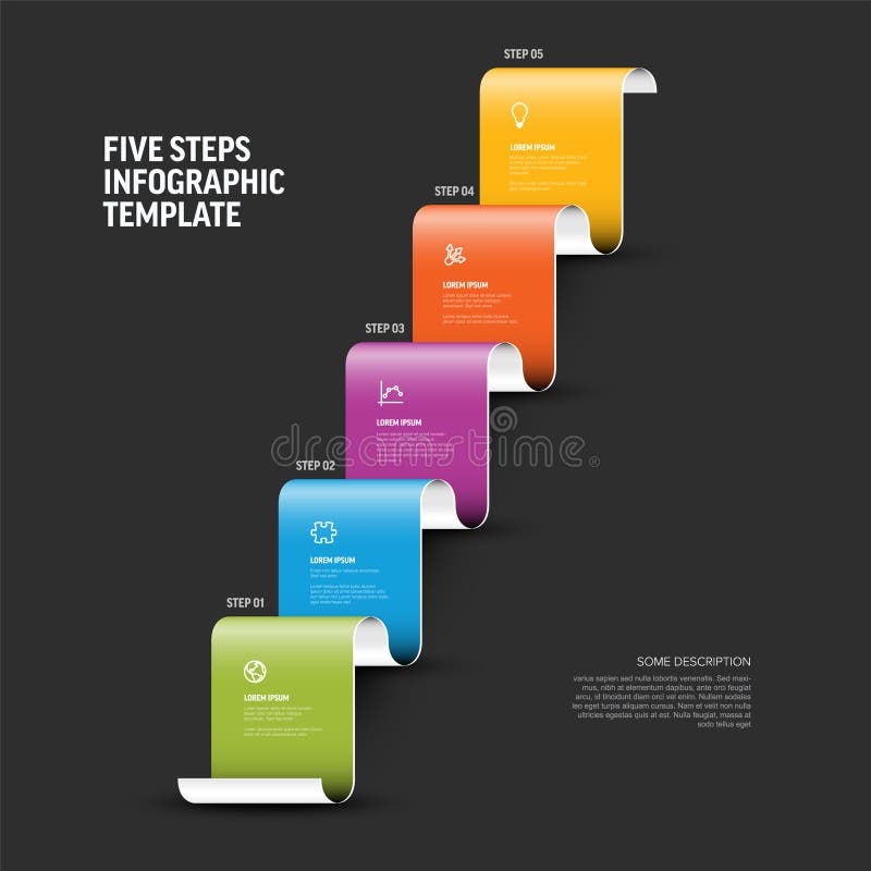 Infographic Five Steps Process Stock Illustrations – 9,746 Infographic ...