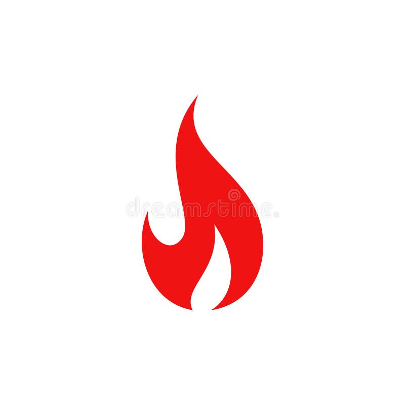 Modern Flame Fire Red Design Stock Vector - Illustration of isolated ...