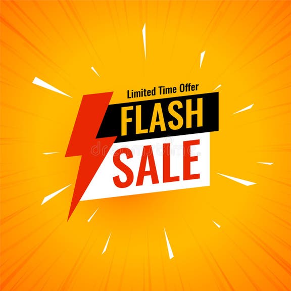 Modern Flash Sale Discount Voucher Template with Thunder Design Stock ...