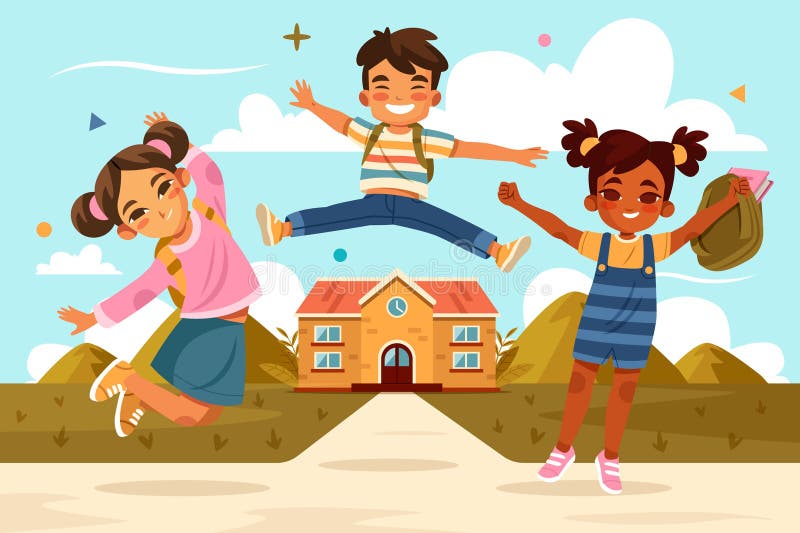 Modern Flat Back To School Season Background Stock Illustration ...