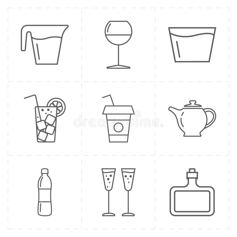 9 modern flat bar icons stock vector. Illustration of line - 57942733