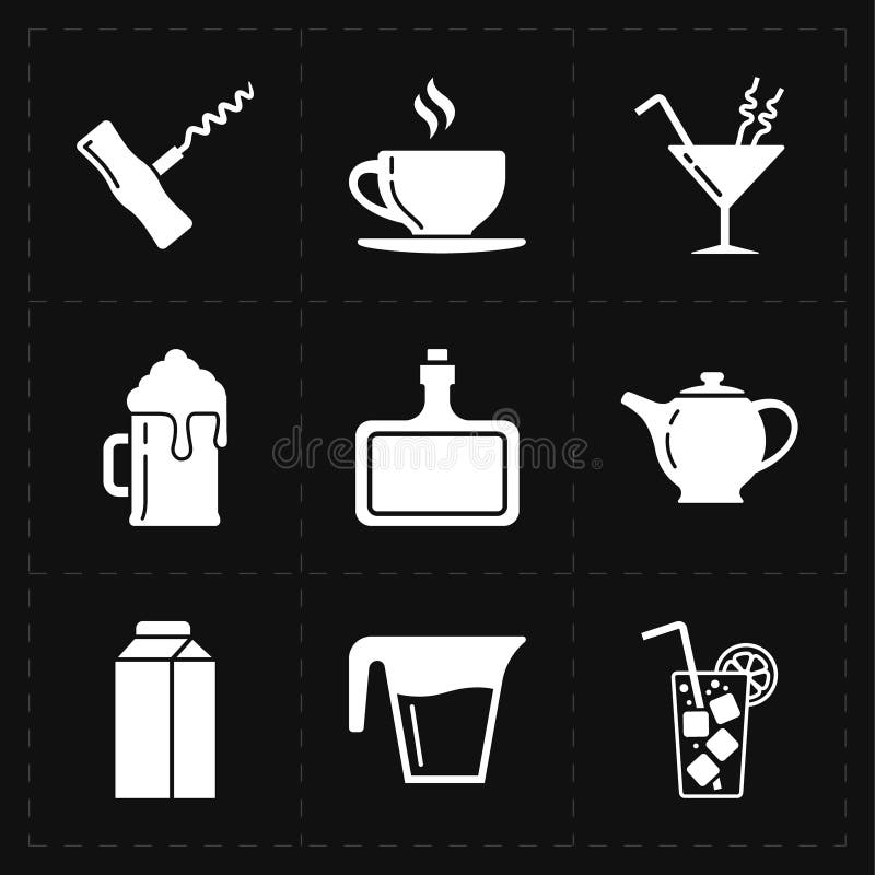 9 modern flat bar icons stock vector. Illustration of beer - 58447008