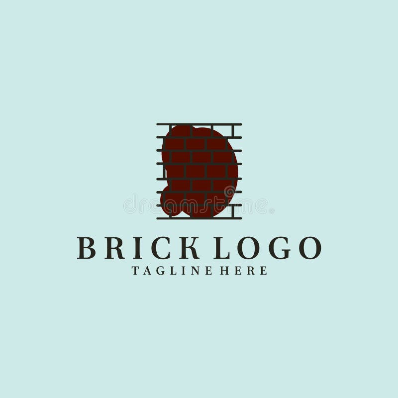 Modern Flat Brick Logo Vector Illustration, Brick Work Simple Modern ...