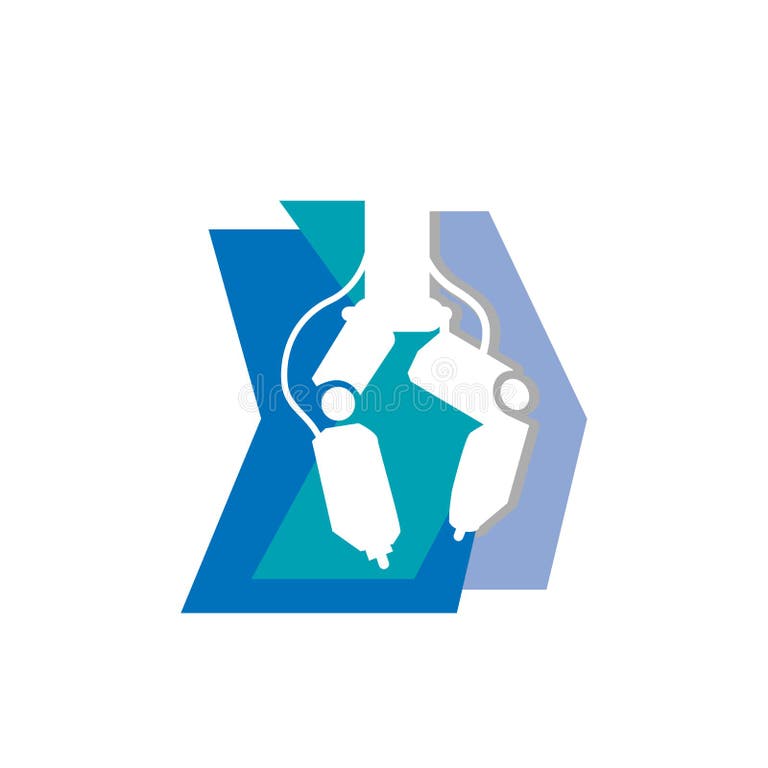 Modern Flat Creative Robotic Surgery Logo Design Vector Illustrations ...