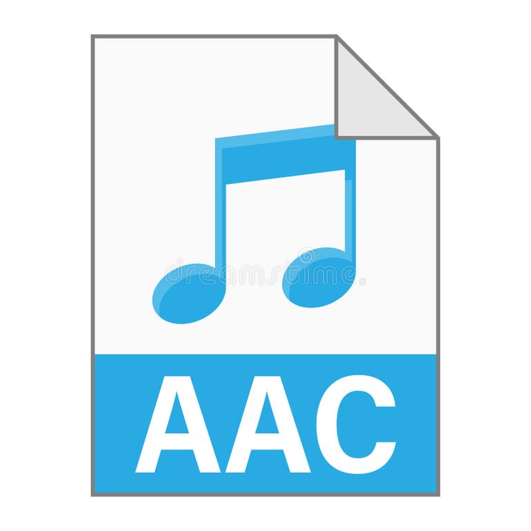 Modern Flat Design of AAC File Icon for Web Stock Vector - Illustration ...