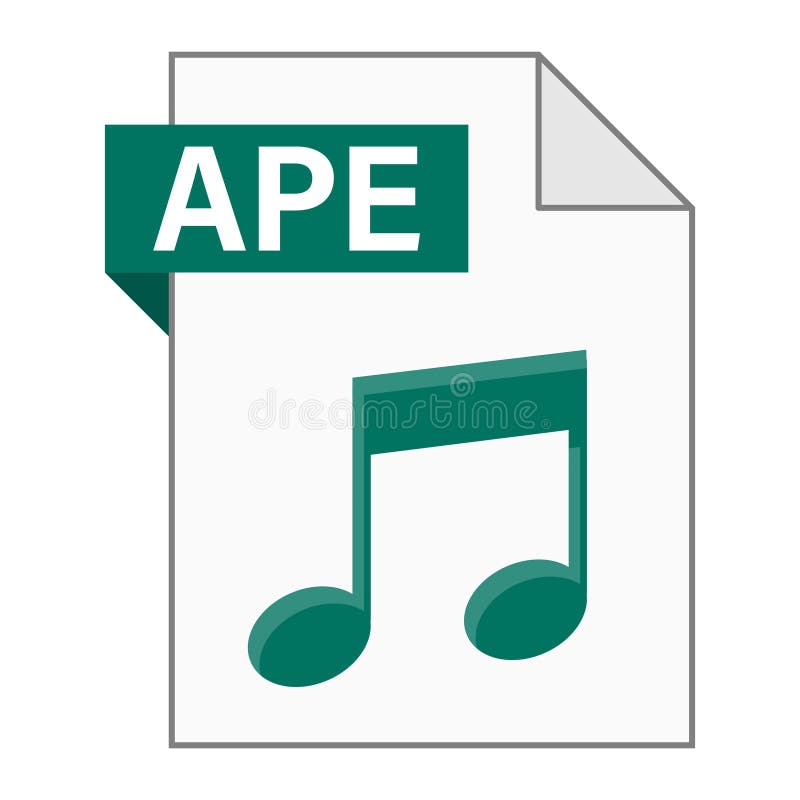 Modern Flat Design of APE File Icon for Web Stock Vector - Illustration ...