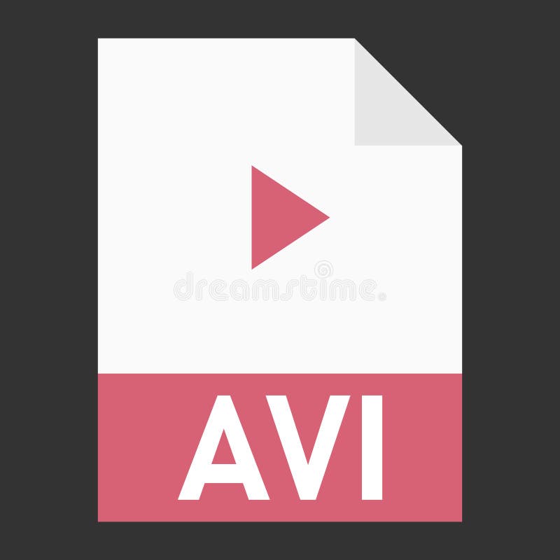 Modern Flat Design of AVI File Icon for Web Stock Vector - Illustration ...