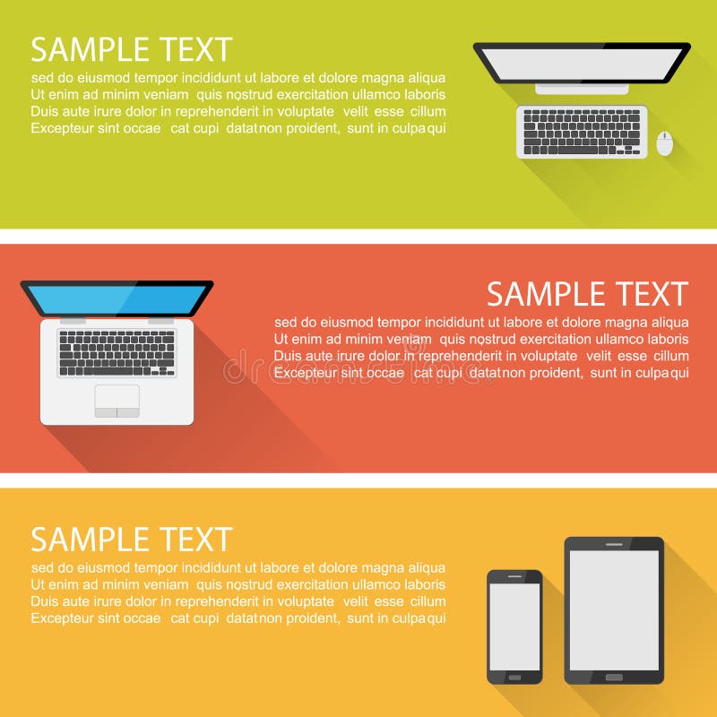 Modern Flat Design Banner stock vector. Illustration of internet - 58174017