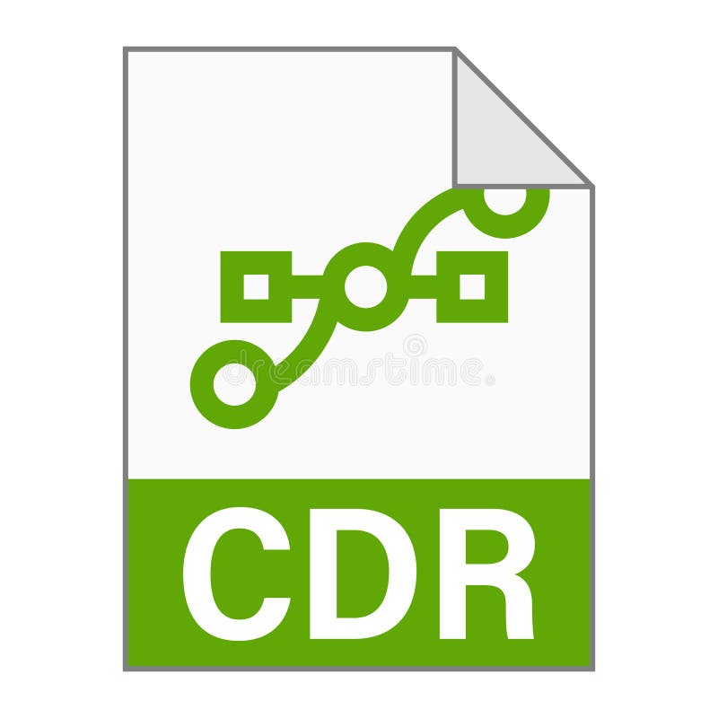 Modern Flat Design of CDR Illustration File Icon for Web Stock Vector ...