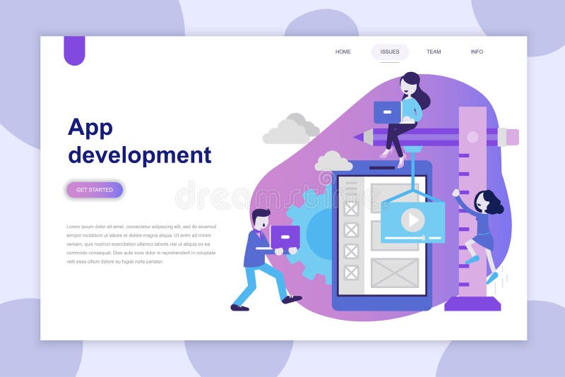 Modern Flat Design Concept of App Development for Website and Mobile ...