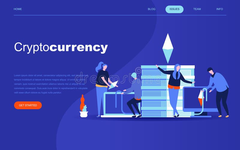 Modern Flat Design Concept of Cryptocurrency Exchange for Website and ...