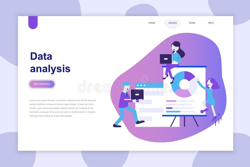 Modern Flat Design Concept of Data Analysis for Website and Mobile ...