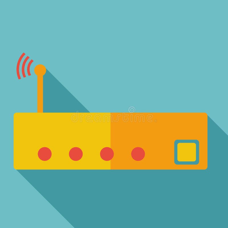 Modern Flat Design Concept Icon Wi-Fi Router Stock Vector ...