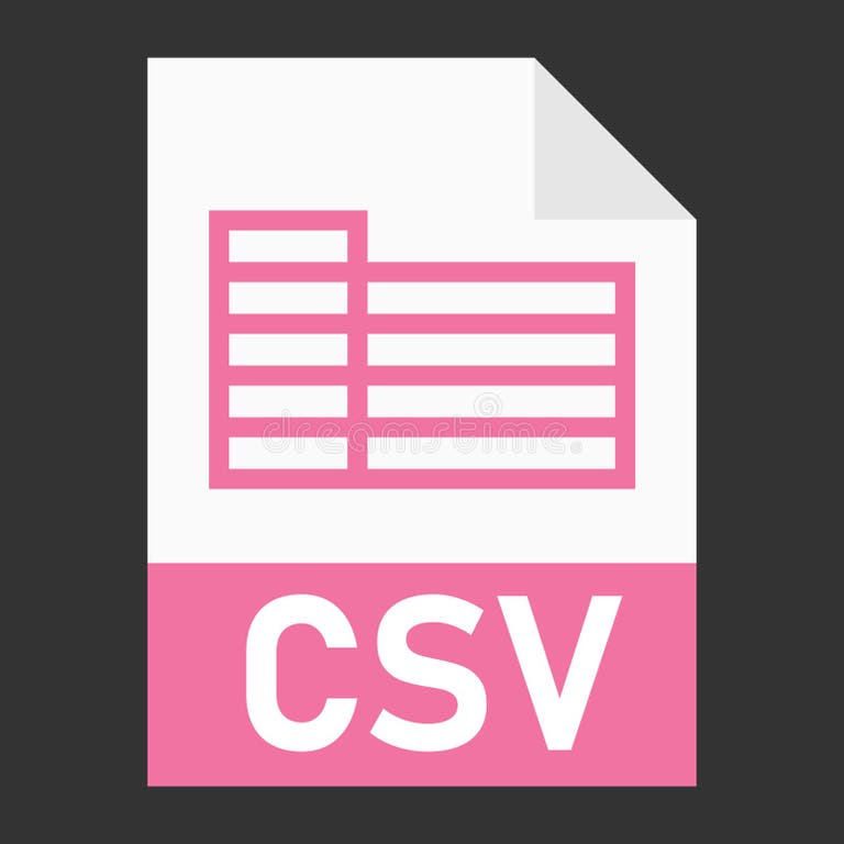 Modern Flat Design of CSV File Icon for Web Stock Vector - Illustration ...