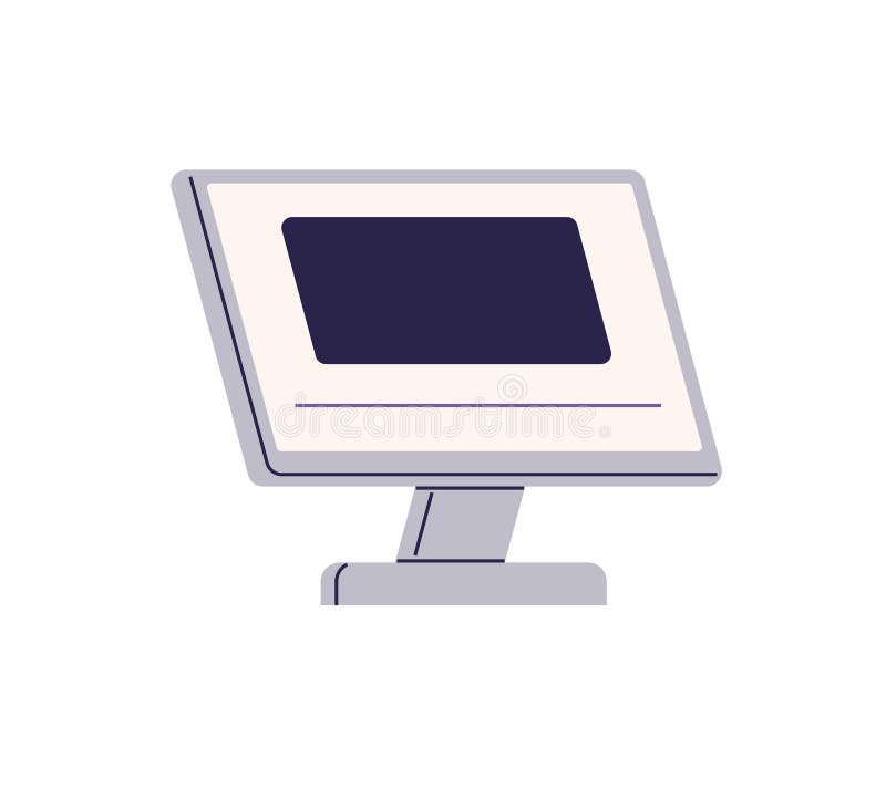 Modern Flat Design of Desktop Computer Monitor for Technological ...