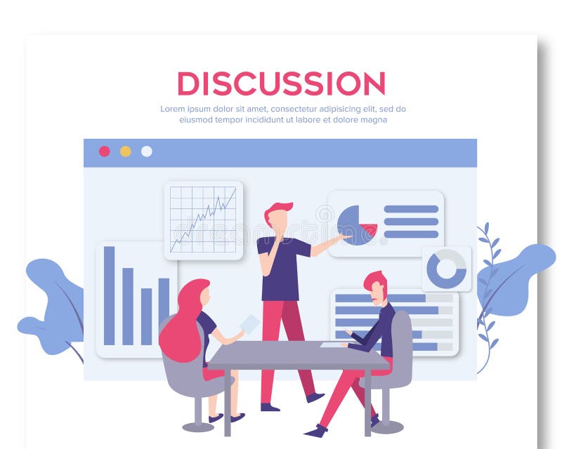 Modern Flat Design, Discussion Vector Illustration Stock Vector ...