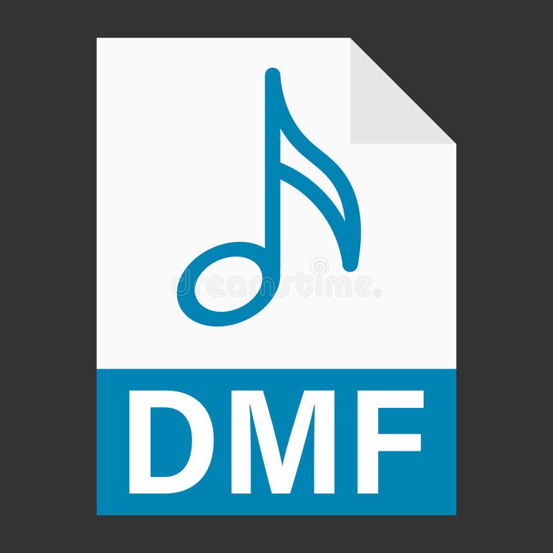Modern Flat Design of DMF File Icon for Web Stock Vector - Illustration ...