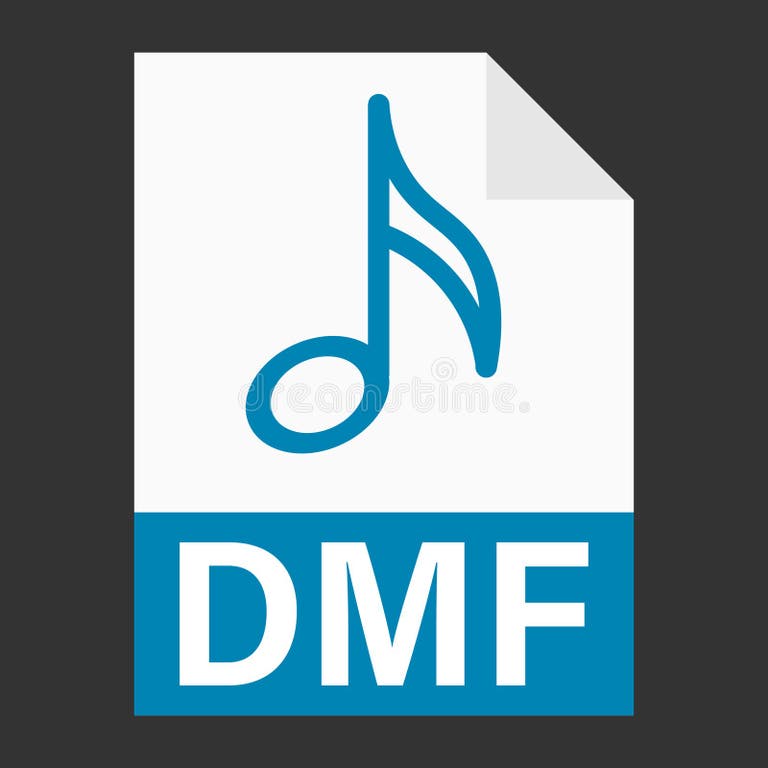 Modern Flat Design of DMF File Icon for Web Stock Vector - Illustration ...