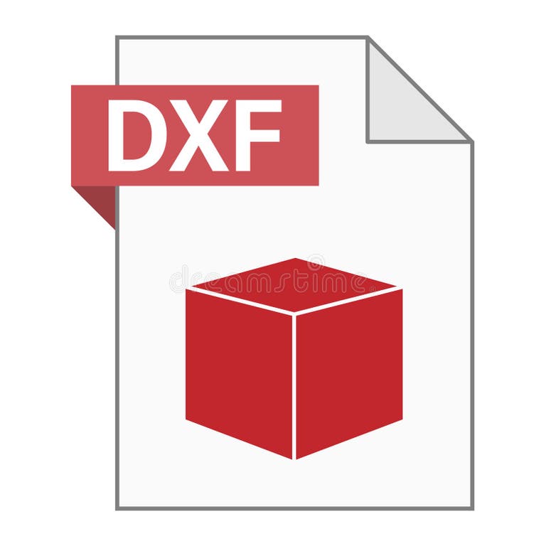 Modern Flat Design of DXF File Icon for Web Stock Vector - Illustration ...