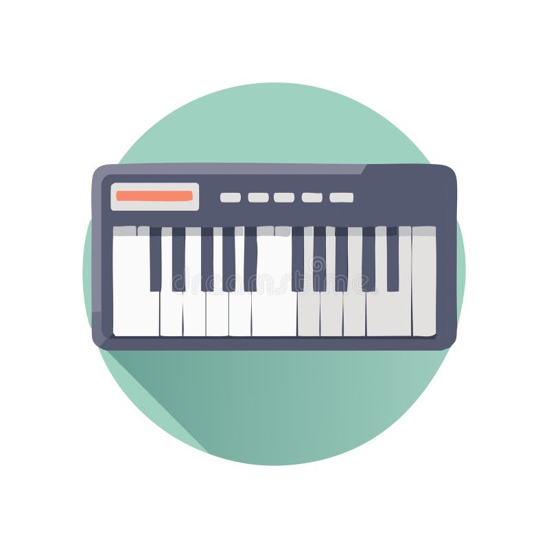 Modern Flat Design Electronic Keyboard Synthesizer Music Instrument ...