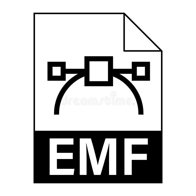 Modern Flat Design of EMF File Icon for Web Stock Vector - Illustration ...