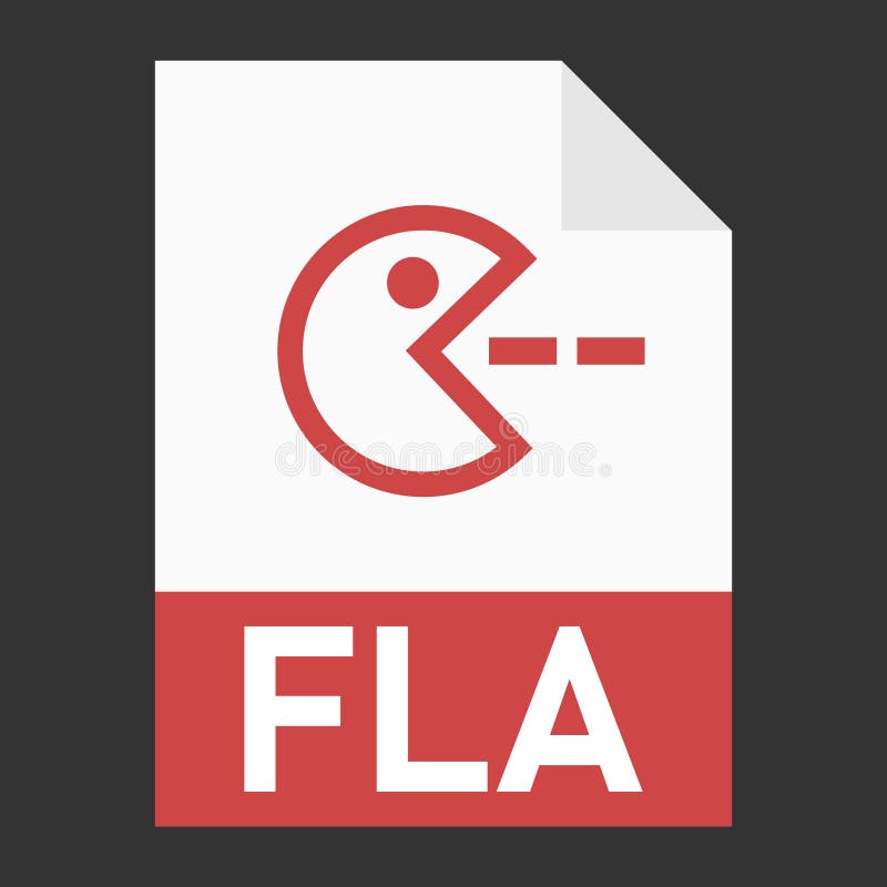 Modern Flat Design of FLA File Icon for Web Stock Vector - Illustration ...