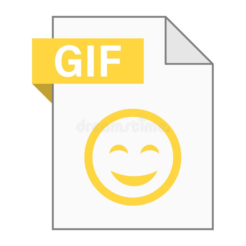 Modern Flat Design of GIF File Icon for Web Stock Vector - Illustration ...