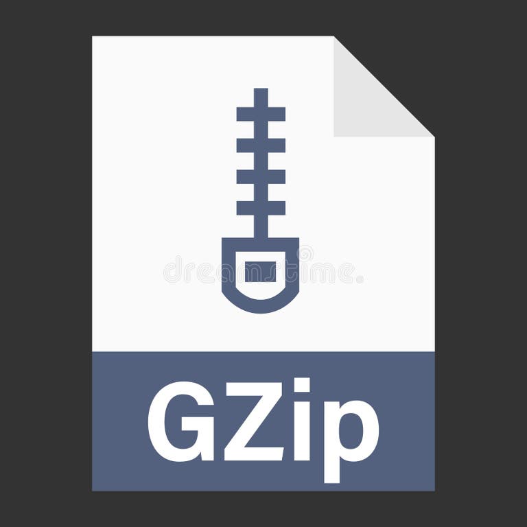 Modern Flat Design of GZip Archive File Icon for Web Stock Vector - Illustration of gzip, note ...