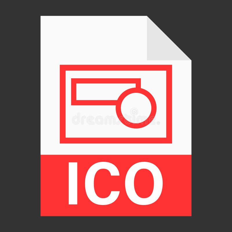 Modern Flat Design of ICO File Icon for Web Stock Vector - Illustration ...