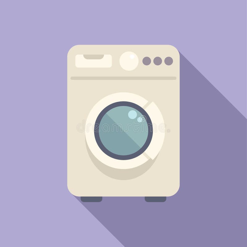 Flat Design Illustration of a Washing Machine Stock Vector ...