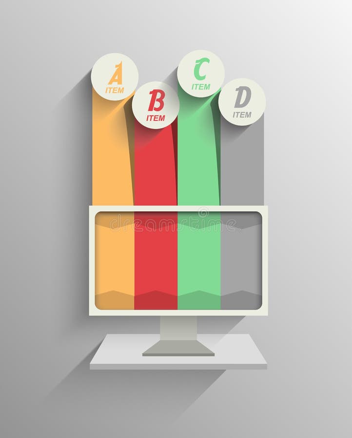 Modern Flat Design Infographic Computer Stock Vector - Illustration of ...