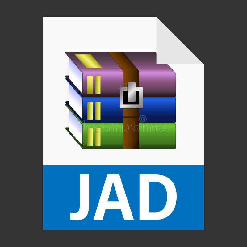 Modern Flat Design of JAD Archive File Icon for Web Stock Vector ...