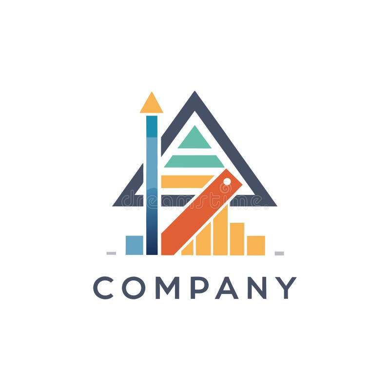 Abstract Business Logo Featuring Graphs, Charts, and Upward Direction ...