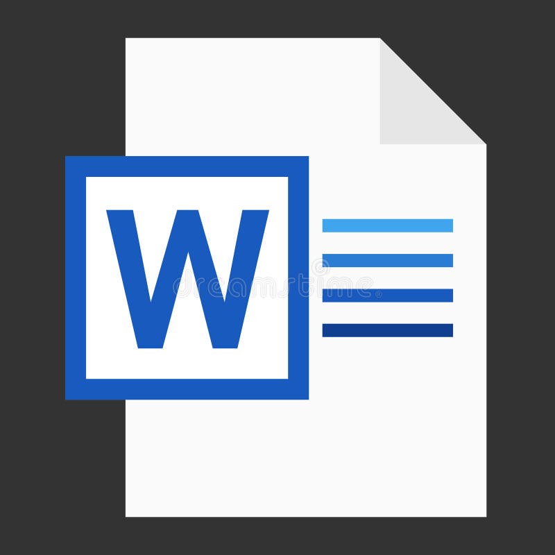 Modern Flat Design of Logo DOC File Icon Stock Vector - Illustration of ...