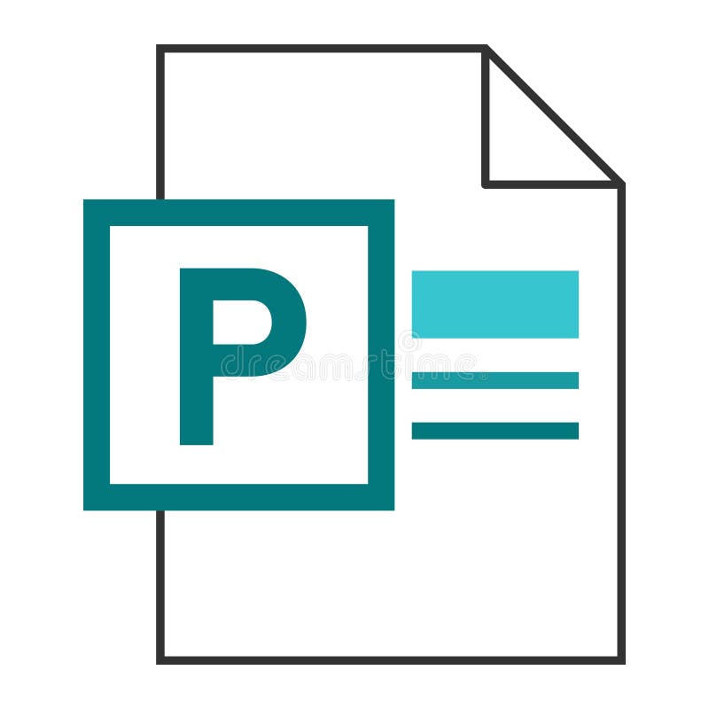 Modern Flat Design of Logo PUB Publisher Document File Icon Editorial ...