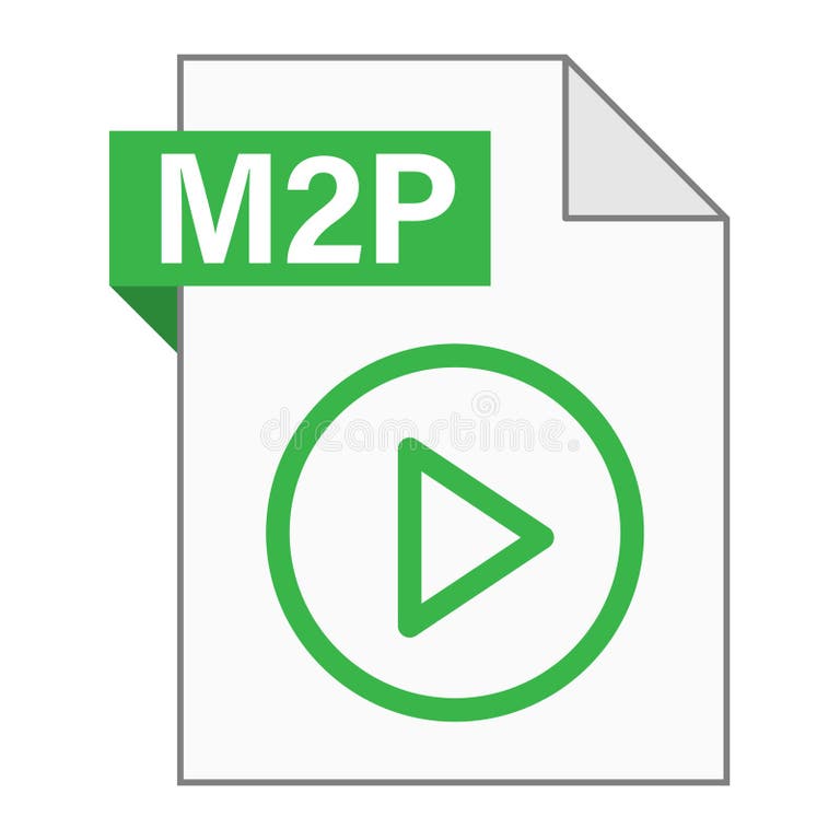 Modern Flat Design of M2P File Icon for Web Stock Vector - Illustration ...