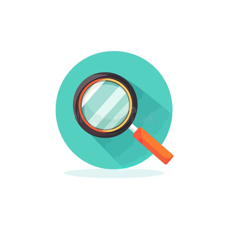Modern Flat Design Magnifying Glass Icon. Vector Illustration Design ...