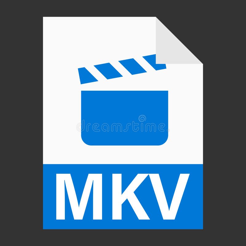 Modern Flat Design of MKV Illustration File Icon for Web Stock Vector ...