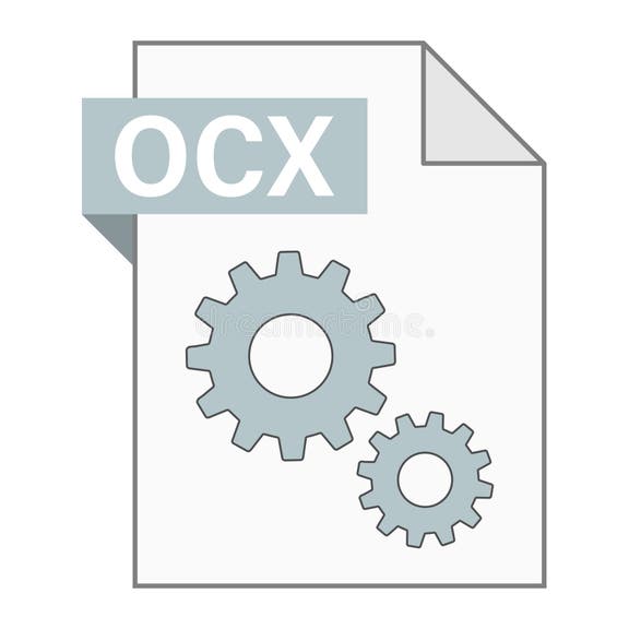 Modern Flat Design of OCX File Icon for Web Stock Vector - Illustration of buttons, office ...