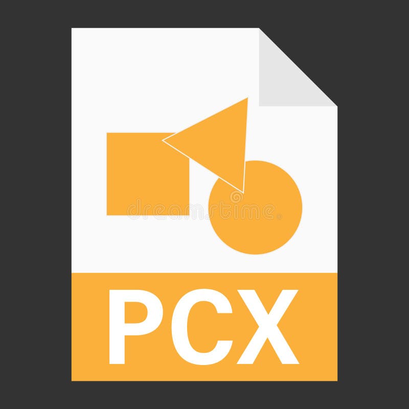 Modern Flat Design of PCX File Icon for Web Stock Vector - Illustration ...