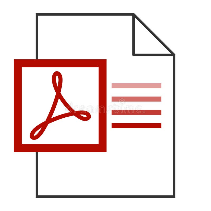 Modern Flat Design of PDF File Icon for Web Stock Vector - Illustration ...