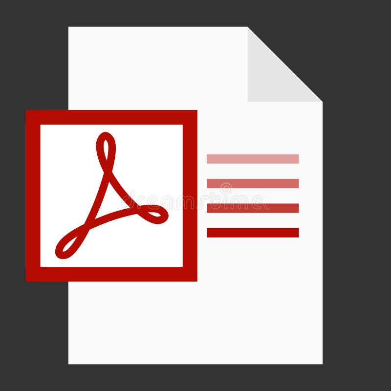 Modern Flat Design of PDF File Icon for Web Stock Vector - Illustration ...